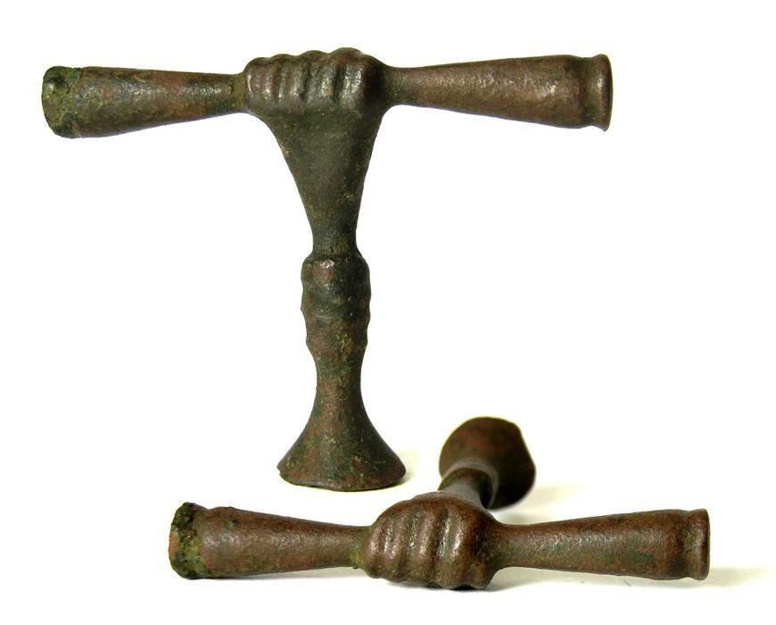 17th Century Pipe Tamper. A copper-alloy post Medieval pipe tamper ...