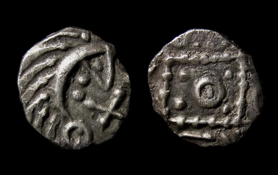 Anglo-Saxon Silver Sceattas Series E, Variety D Obverse: Quilled ...