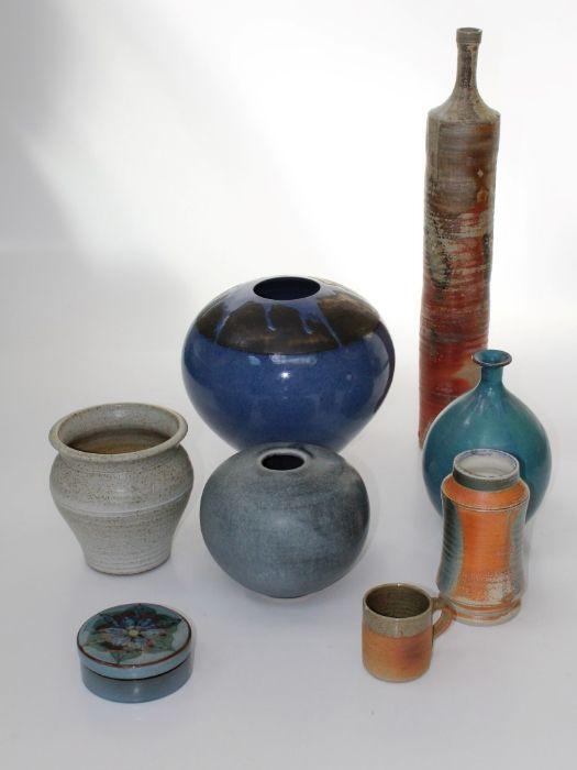Annette Fuchs, a circa 1990's turquoise glazed onion form vase, 22cm ...