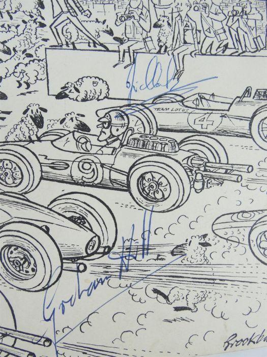 1963 BRDC (British Racing Drivers Club) annual dinner dance menu, with ...