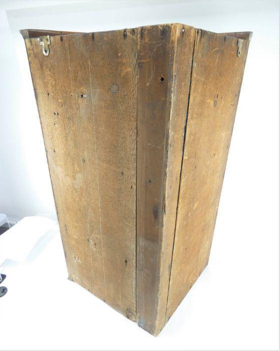 Early 19th century oak barrel fronted corner cupboard with brass mounts ...