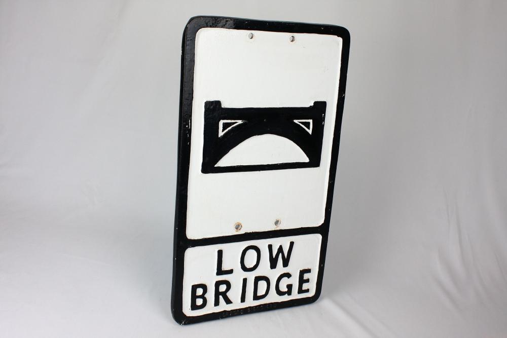 original pre-1960’s black and white British road sign. The sign ...