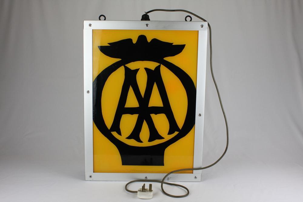 AA hotel or garage illuminating sign