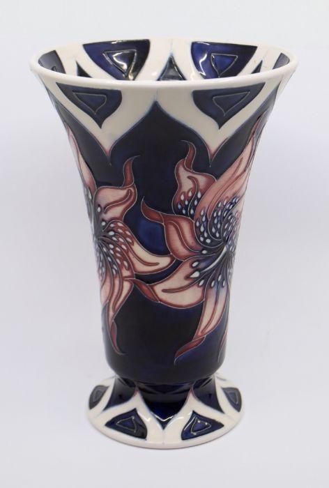 Moorcroft Pottery: a Moorcroft collectors club trumpet vase in 'Araura ...