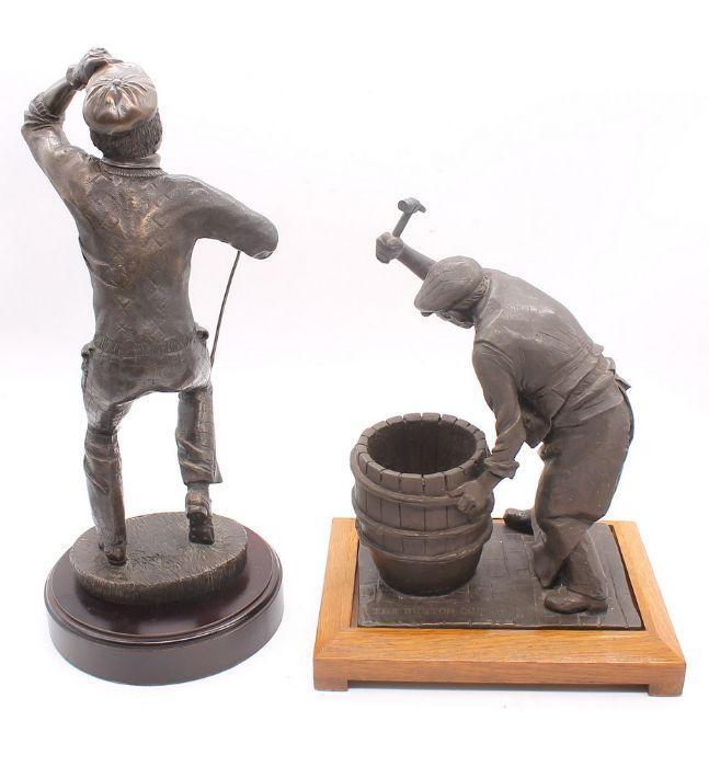 Bronzed figure of the Burton Cooper, bronzed golf figure, two cast ...