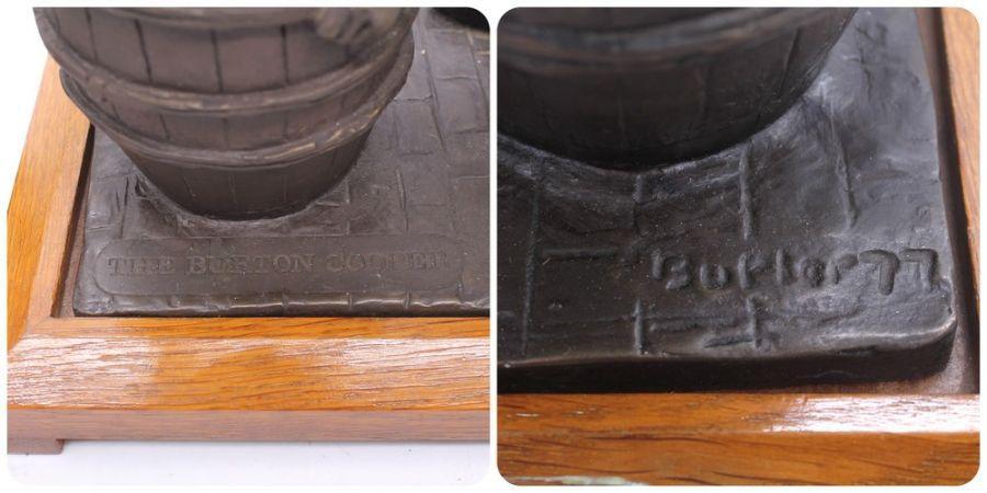 Bronzed figure of the Burton Cooper, bronzed golf figure, two cast ...