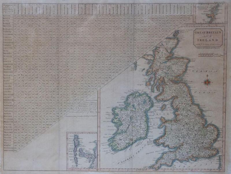 Collection of framed antique maps to include Great Britain and Ireland ...