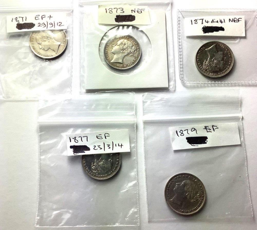 A selection of English shillings in EF (Extremely Fine) condition In ...