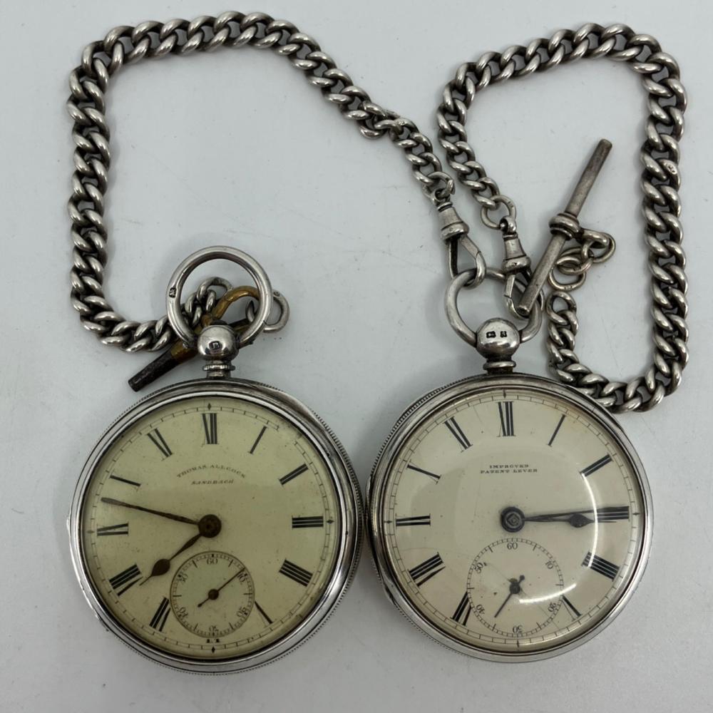 A Victorian silver pocket watch retailed by Thomas Allcock, Sandbach ...