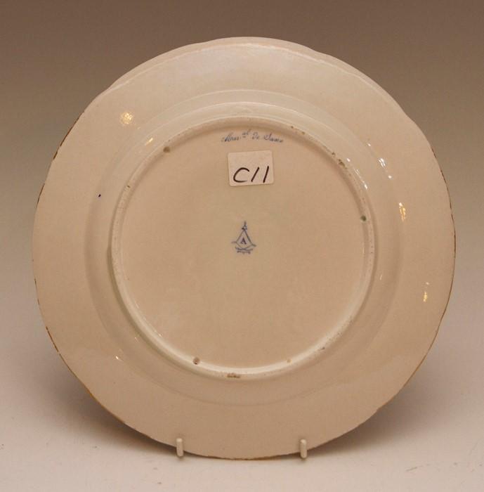 A mid-nineteenth century Sevres-style shaped circular porcelain plate ...