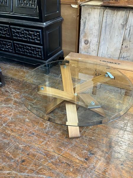 Indian Low table 91.5cms diameter by 27 cms tall. Wooden cross leg ...