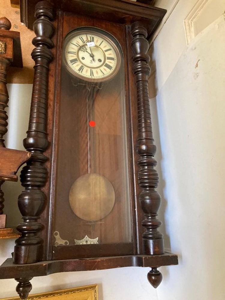 Vienna wall clock with 2 train spring driven movement.