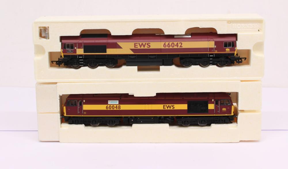 Hornby: A pair of boxed Hornby, OO Gauge, diesel locomotives ...