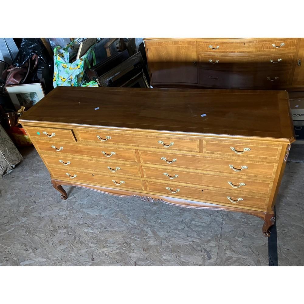 A recent mahogany sideboard, rectangular shape with canted corners, an ...