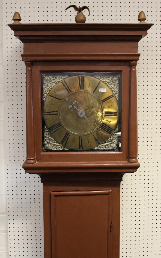 A thirty hour longcase clock, the two train movement having an anchor ...
