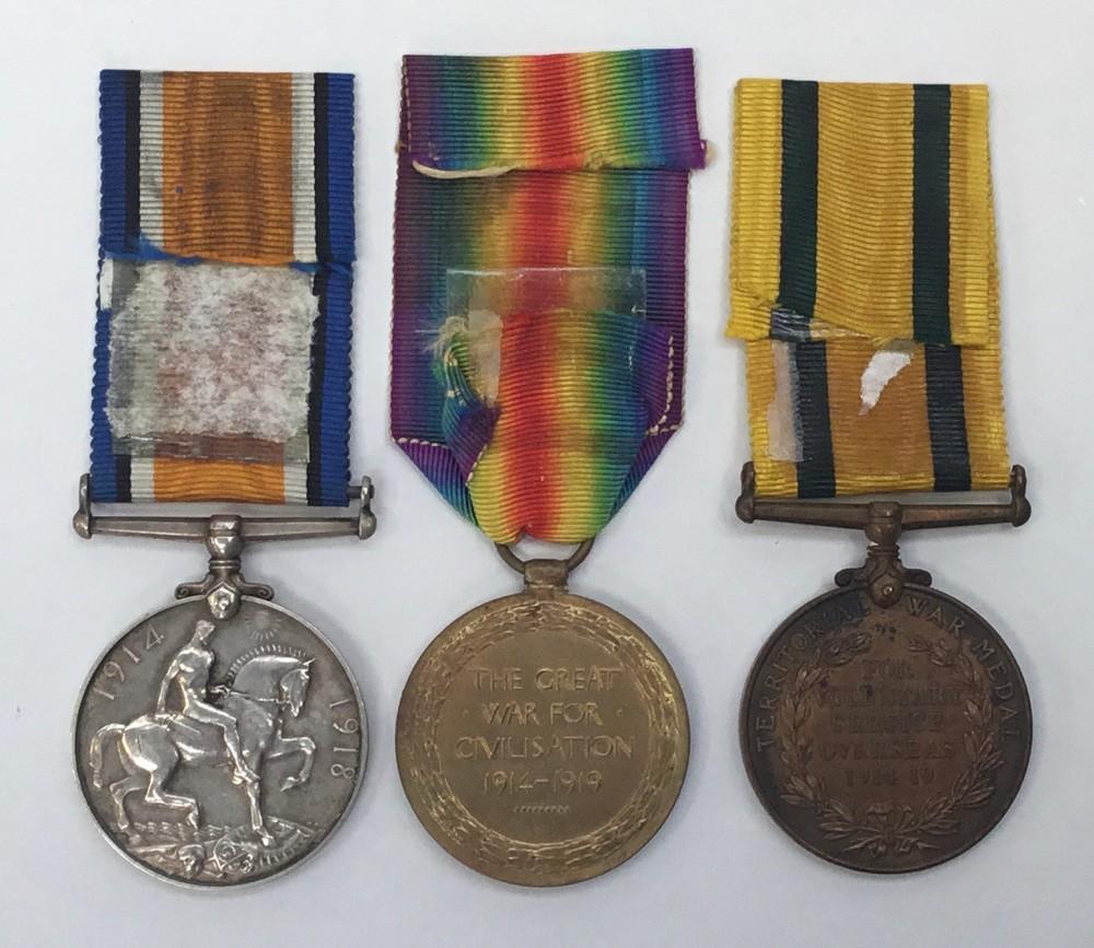 A WW1 Territorial Force group, awarded to 465185 Spr, later S.Sgt ...