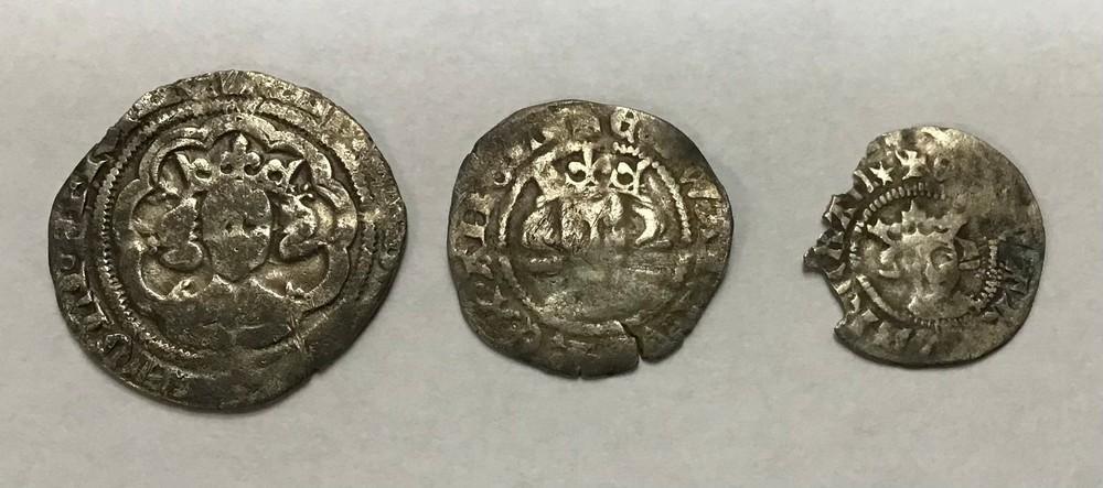 Edward III 1327-77, Half-Groat, Penny and round Half-Penny all London Mint.