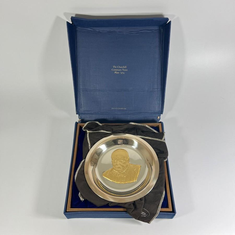 Winston Churchill Centenary Trust Gold on Sterling Silver plate by John ...