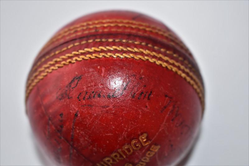 Donated by Adrian Kinton: Sporting interest, a cricket ball signed by ...