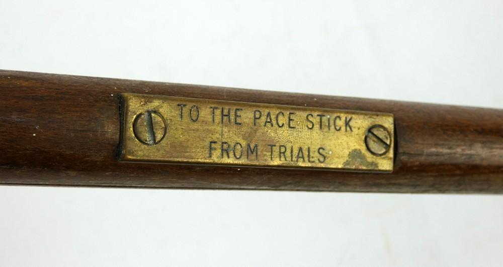 A George Potter & Co military parade ground pace stick. Mahogany with ...