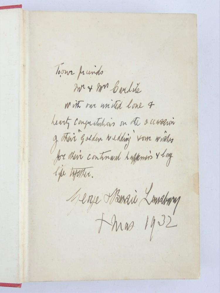 George Lansbury, My Life, biography, 2nd edition. Signed with a ...