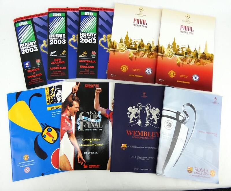 Collection of football programmes & tickets including FA and UEFA cup ...