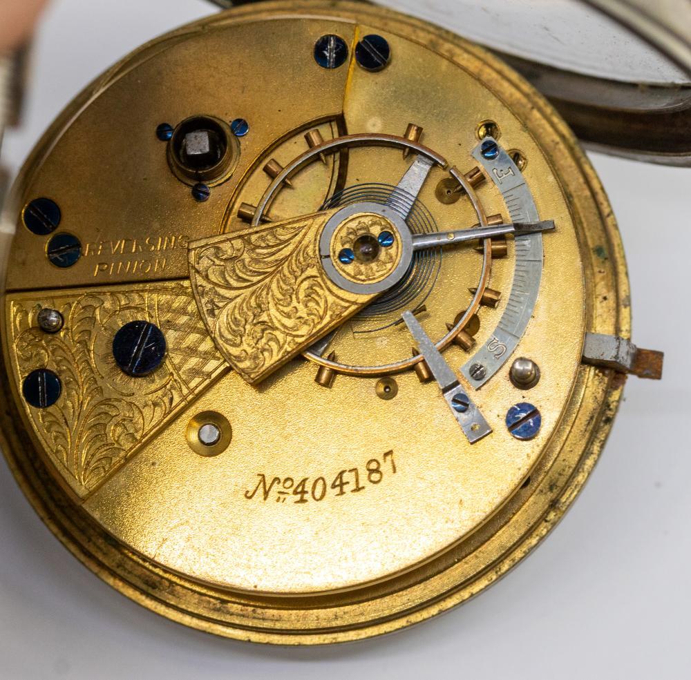 A collection of two open faced silver cased pocket watches, including ...