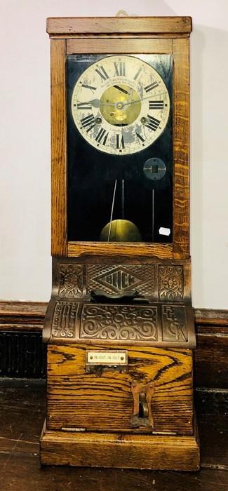 A 20th Century oak cased time recorder 8-day clock by Blick Time ...
