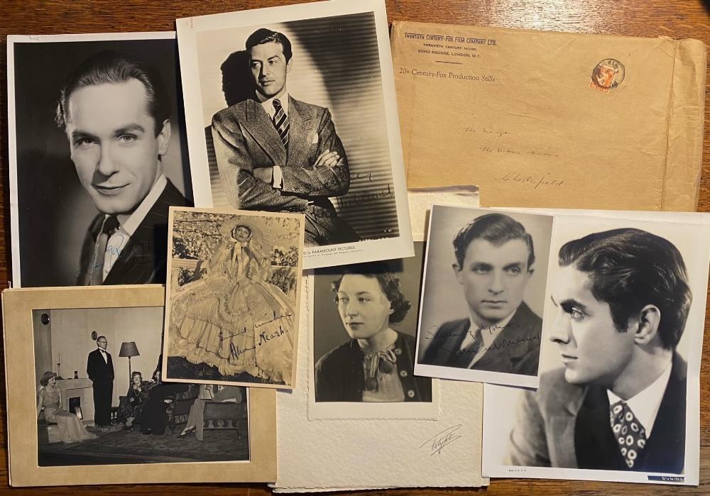 Movie Stars. A collection of eight publicity photographs of actors ...