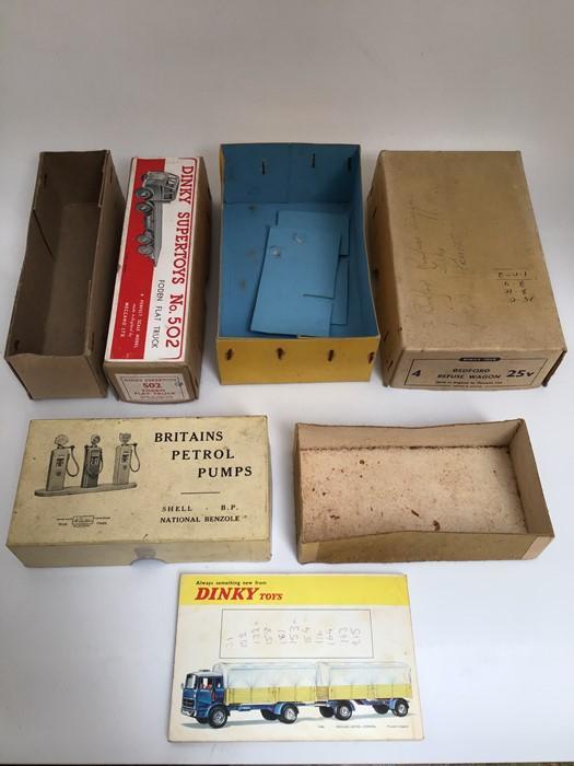 Dinky Box for Supertoys no.502 Foden Flat Truck, brown box with red ...