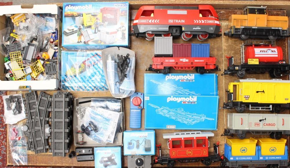 Playmobil: A collection of assorted unboxed Playmobil RC Trains and ...