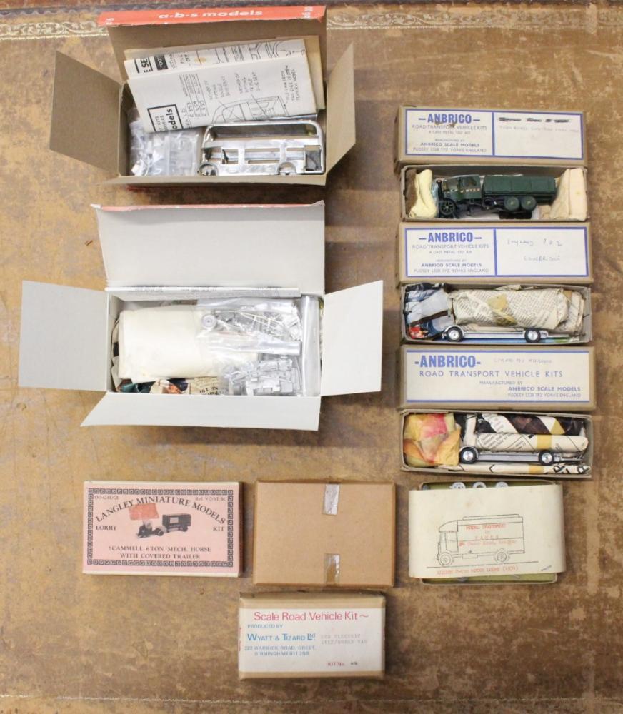 Kits: A collection of assorted boxed model vehicle kits, one made ...