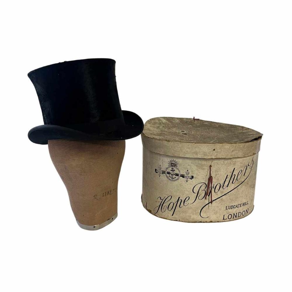 A fine example of an antique silk top hat from the early 20th Century ...