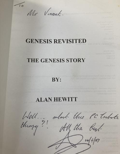 Genesis Rock Band Memorabilia including a Fully Signed Copy of Chapter ...