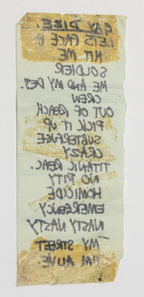 999 - Rare Punk original hand written set list from the stage - visible ...