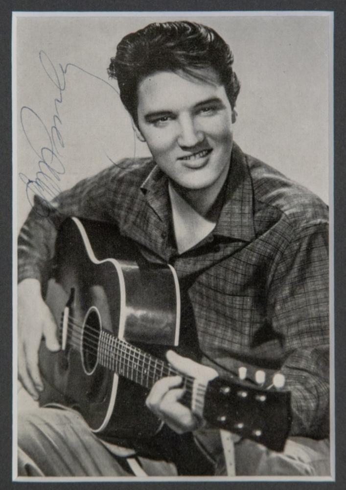 Elvis Presley (1935-1977). Autograph on publicity postcard, c. 1960s ...