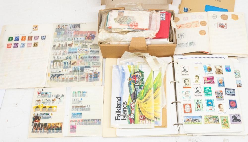 Large quantity of Stamps in Seperate boxes , packets , envelopes and ...