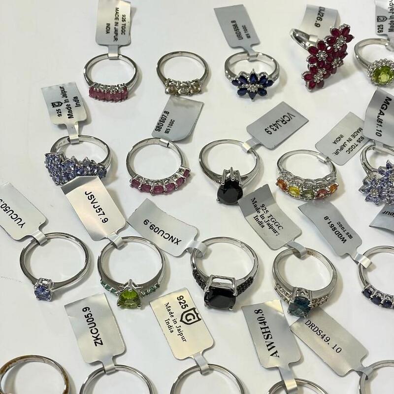 A collection of 50 Sterling Silver gem set rings, by Gemporia. To ...