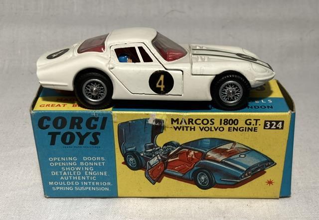 Corgi: A pair of boxed Corgi Toys, Marcos 1800 G.T. with Volvo Engine ...