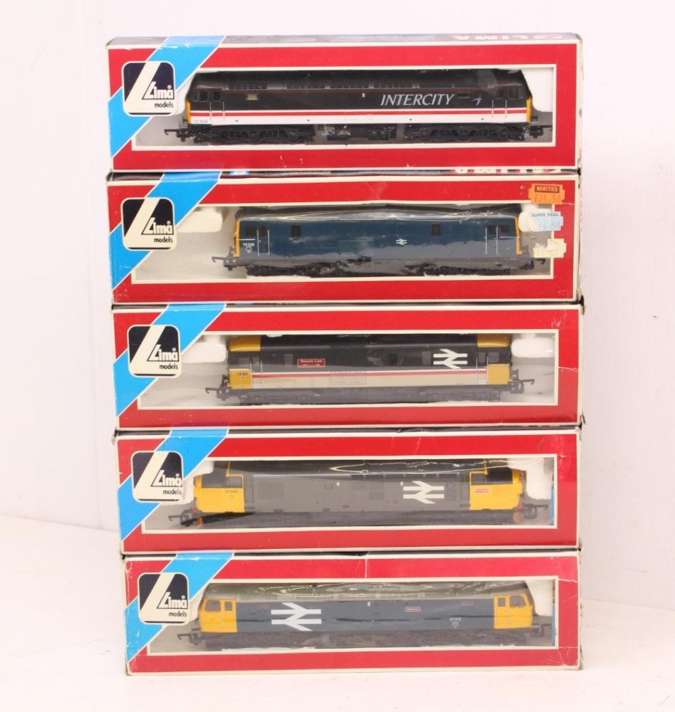 Lima: A collection of five boxed Lima diesel locomotives to comprise ...