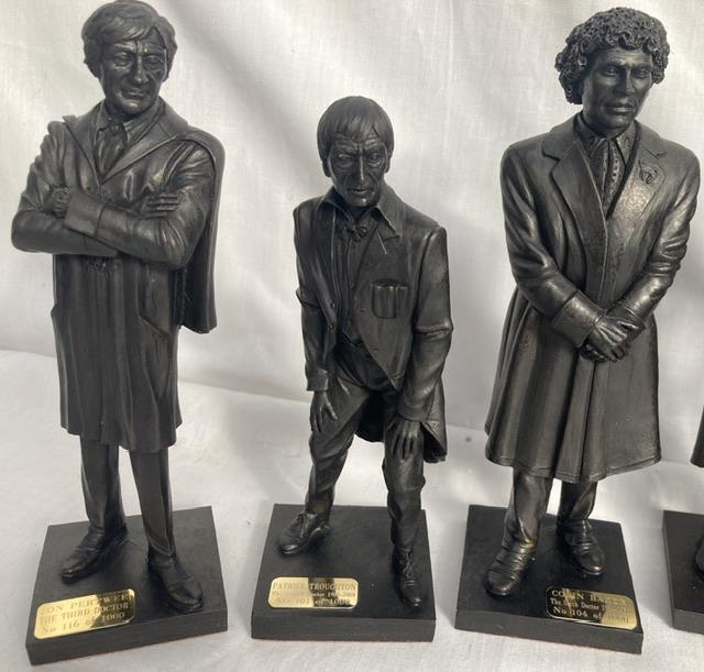 Doctor Who: A collection of seven limited edition bronzed resin statues ...