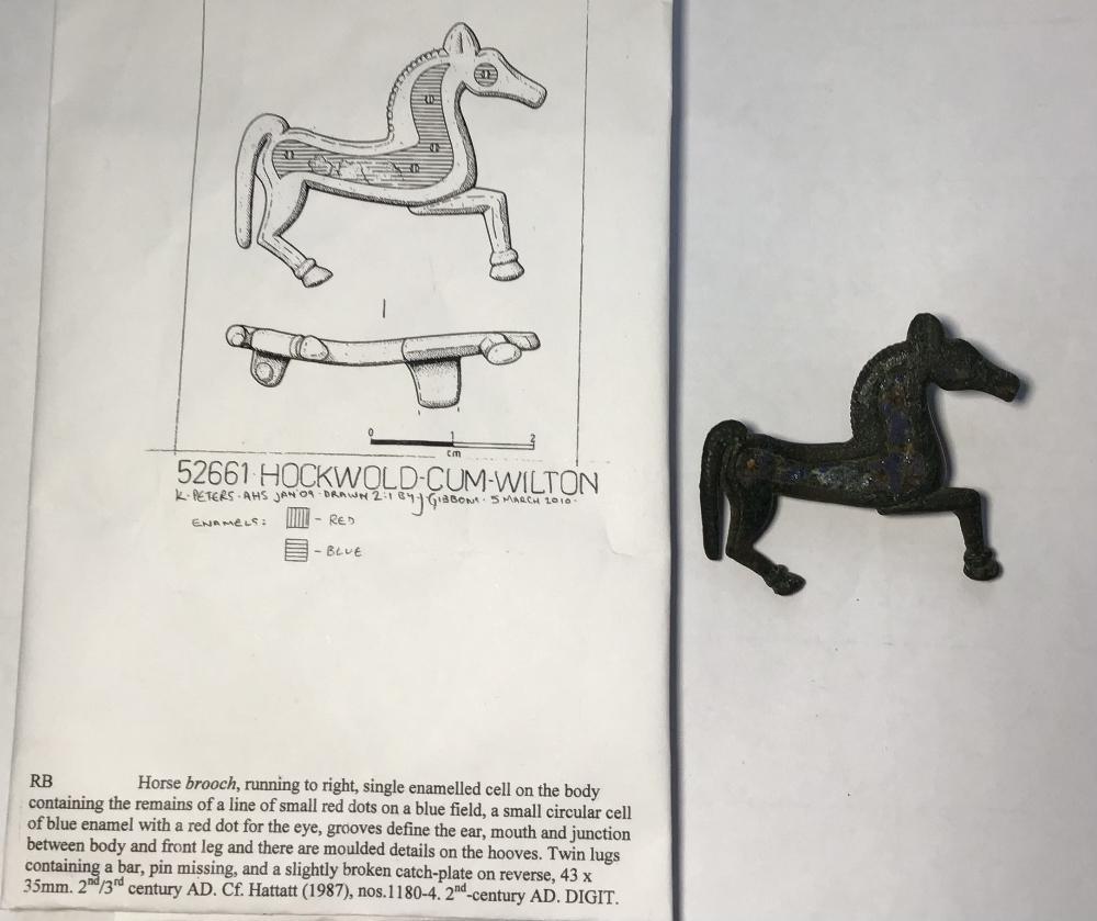 Rare Roman 2nd/3rd Century Zoomorphic Brooch in the form of a Horse ...