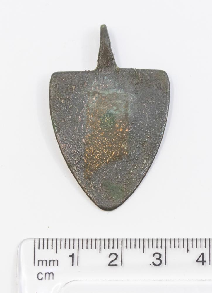 Medieval copper alloy Pendant depicting what appears to be a unicorn as ...
