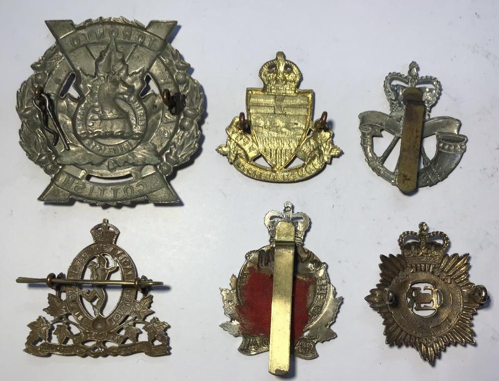 Six Canadian Military cap badges for Toronto Scottish, The South ...