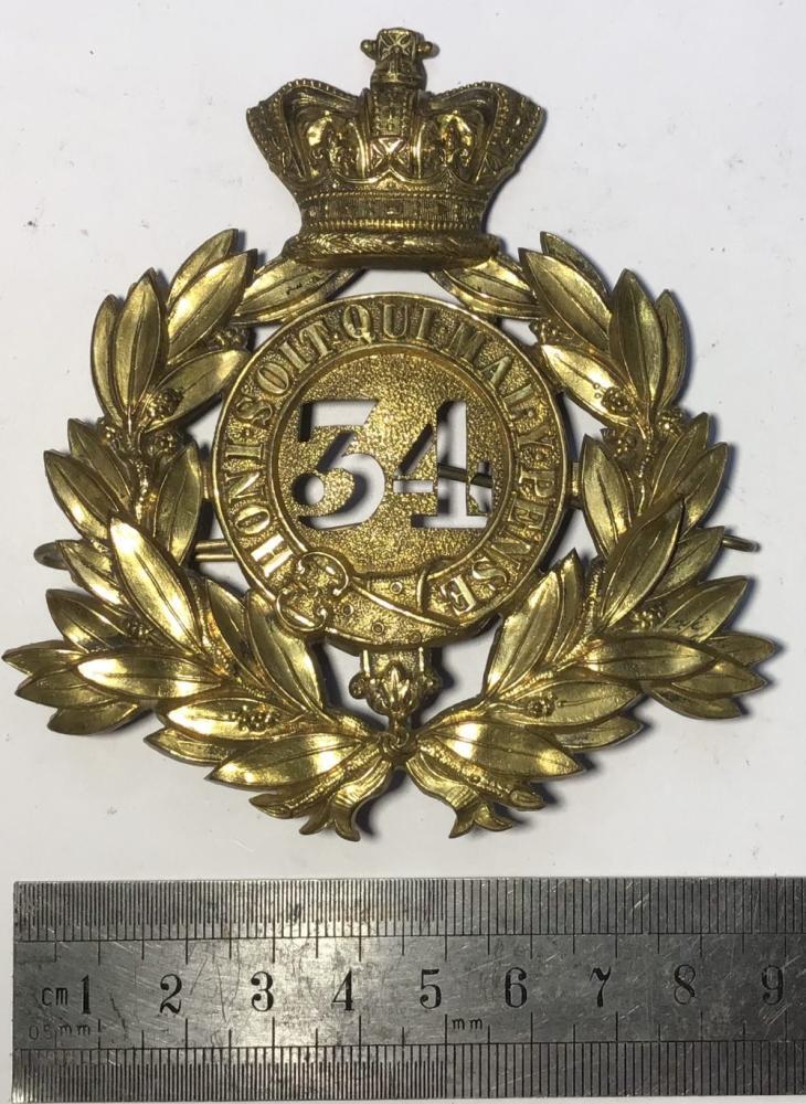 Rare 34th Foot ‘The Border Regiment’ Shako Badge, 1869-1878.
