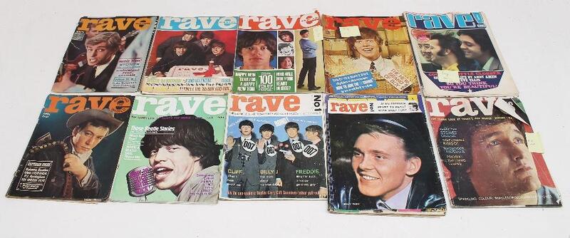 Box of 50 x Rave Magazines A/F - Dating from the 1960s some with a few ...