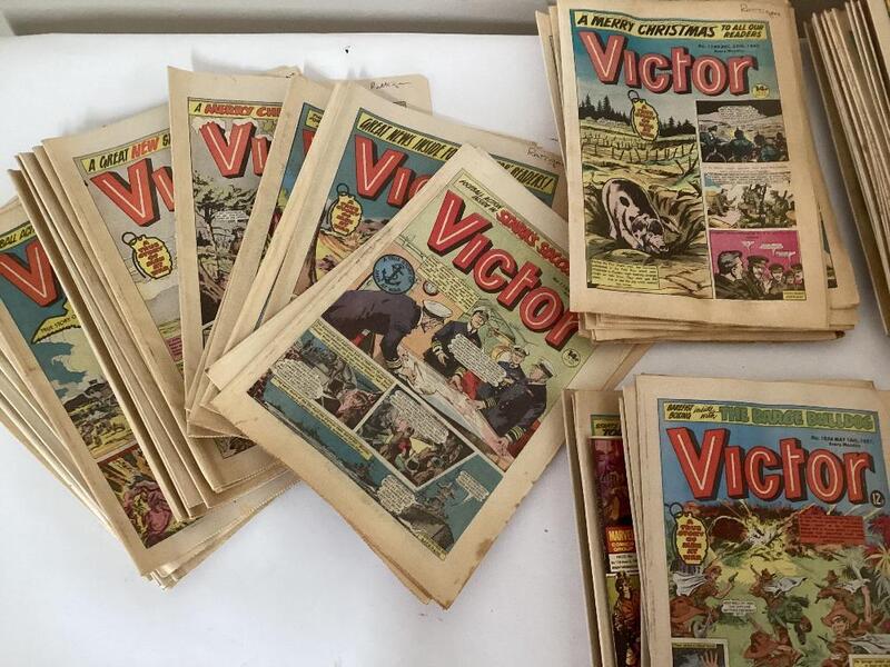Childhood 1980s era 40 years old very large collection of VICTOR comics ...