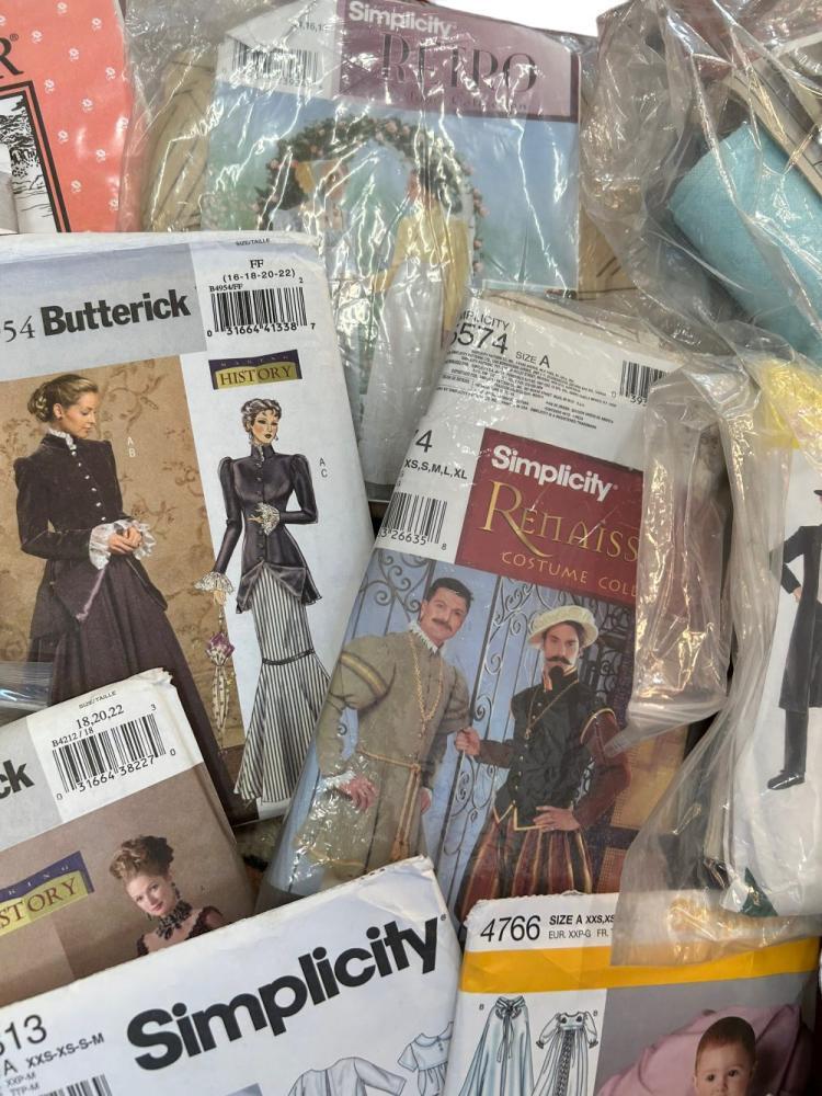 A collection of dress making patterns for historical costumes including ...