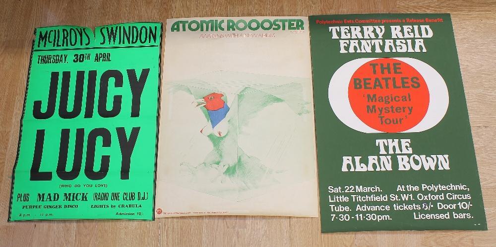 Atomic Rooster and Juicy Lucy and Terry Reid Promotional / Gig posters ...