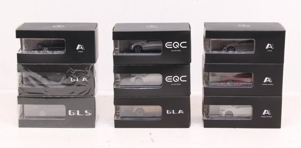 Mercedes-Benz: A collection of nine boxed 1:43 Scale Mercedes-Benz ...